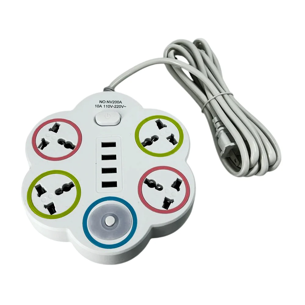 Multicontacto con 4 tomacorrientes y 4 puertos usb, 110v-220v + diseño ...