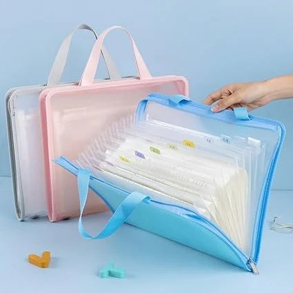Folder tipo bolsa organizador con 13 separadores y cierre, variedad de ...