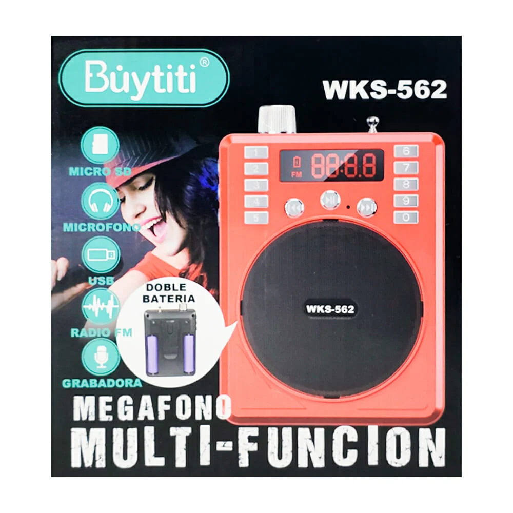 Megafono mini bocina bluetooth buytiti recargable con ranurado para usb ...